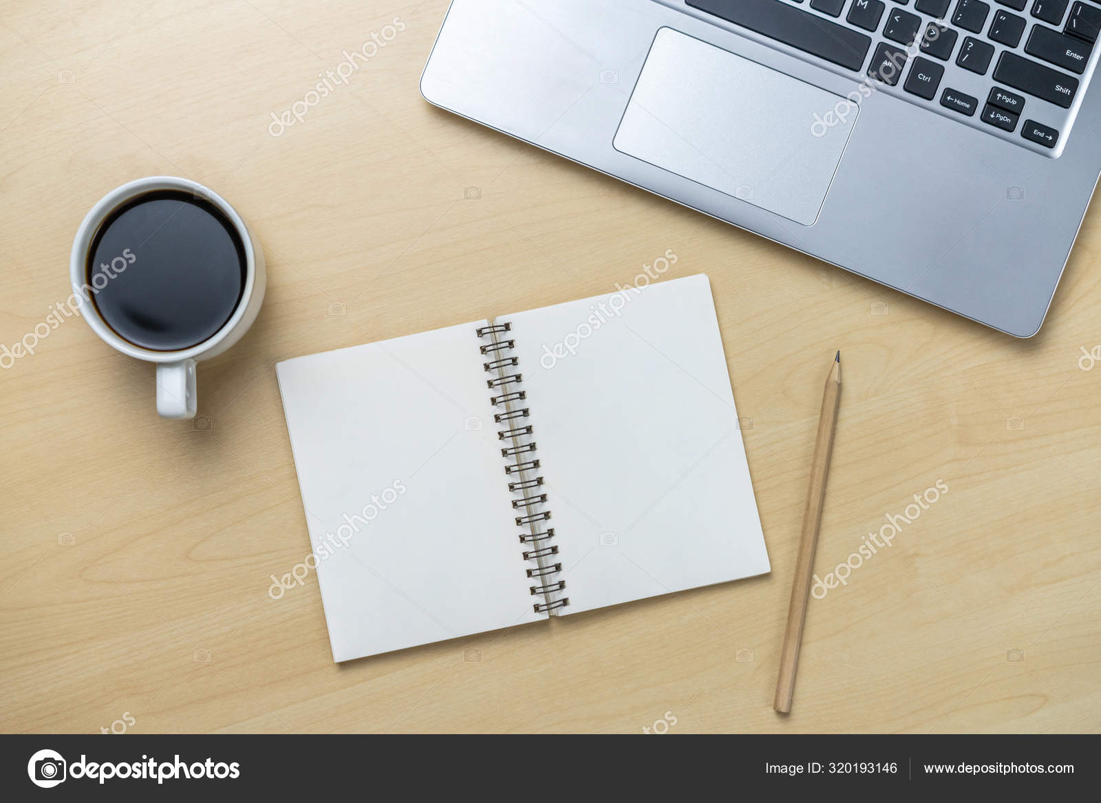 Office Desk Workspace Table Background Top View Flat Lay Objects Stock ...